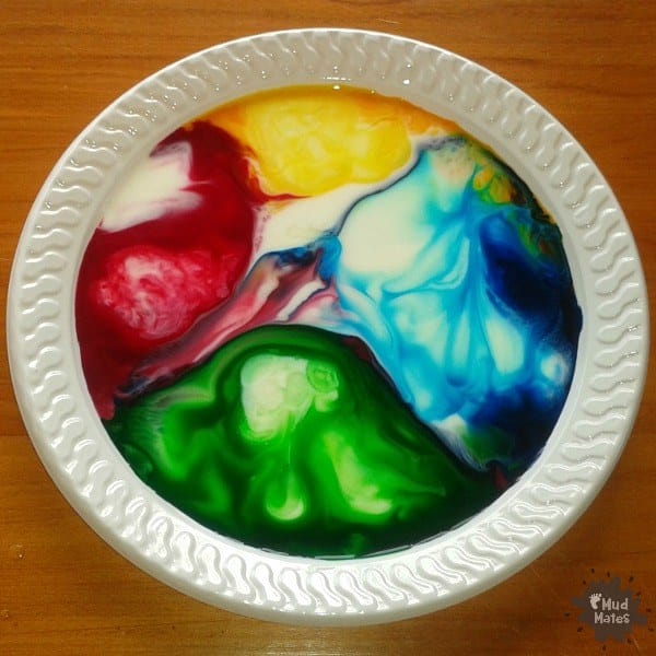 Rainbow Milk Science Experiment for Kids: Mud Mates Messy Play Blog