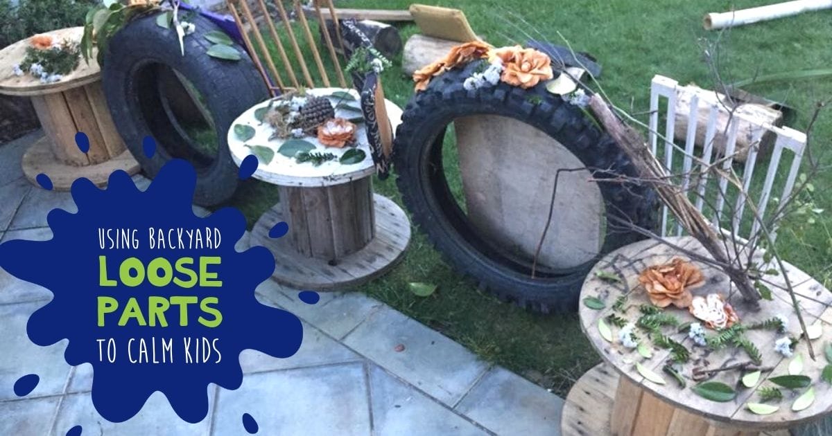 How playing with backyard loose parts (or 'junk') can calm your kids